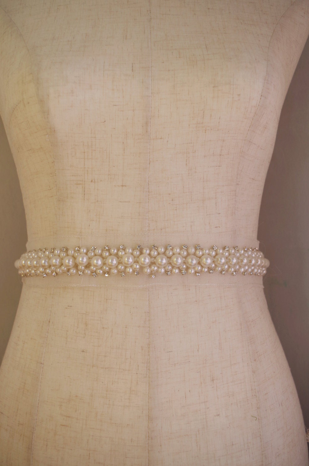 Pearl Bead Sash Trim With Rhinestones Bridal Sash Bead - Etsy