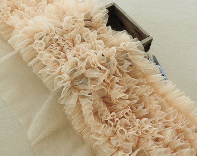 Skin Tone Ruffled Tulle Fabric for Tutu Dress and Cake Dress | Etsy
