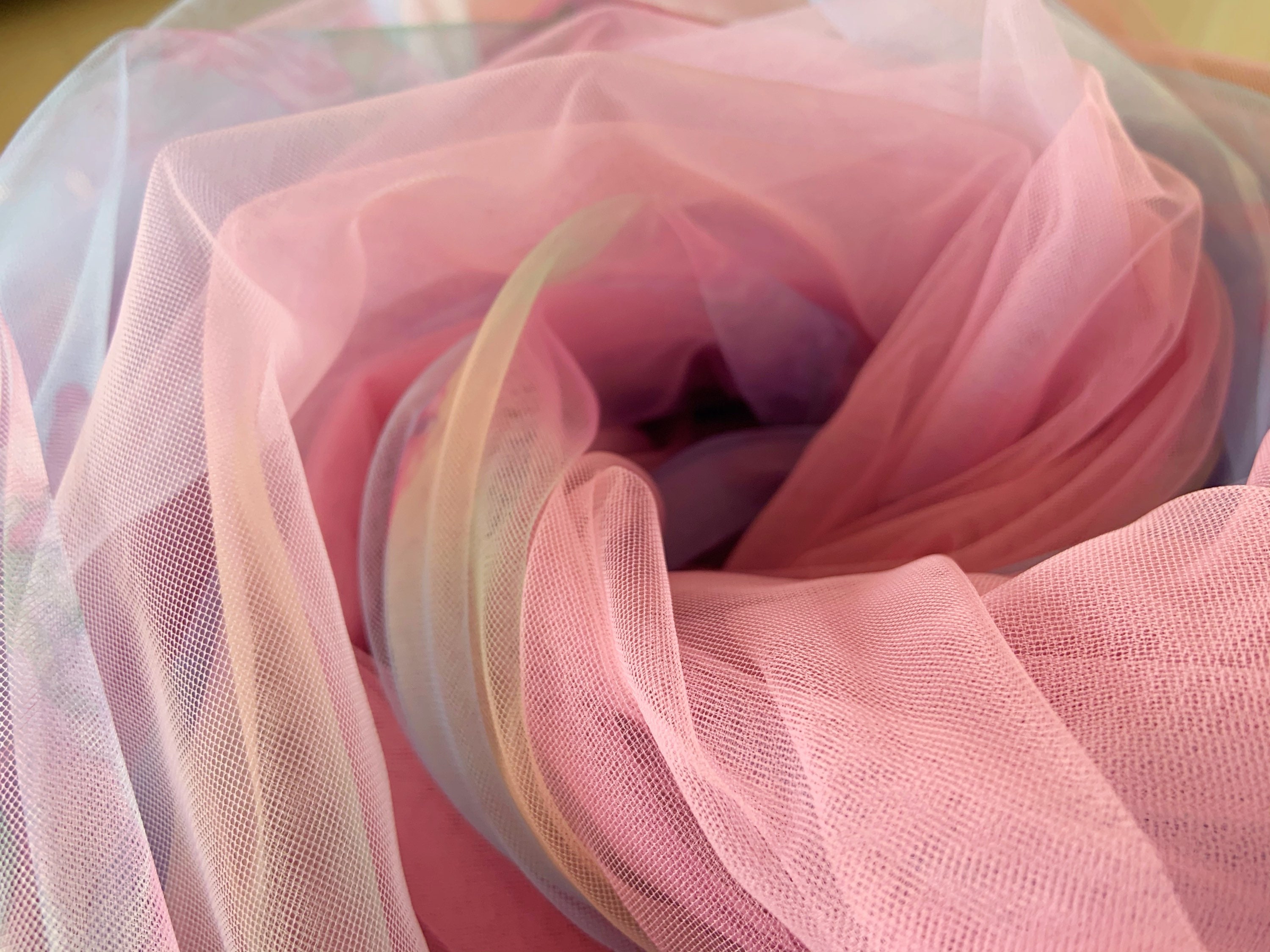 Dip Dye Style Tulle Fabric With Ombr Colors Pink And Blue Etsy Denmark