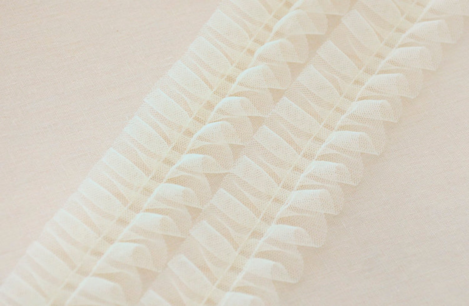 12 Colors Ruffled Tulle Trim Frill Trim Pleated Mesh Trim | Etsy