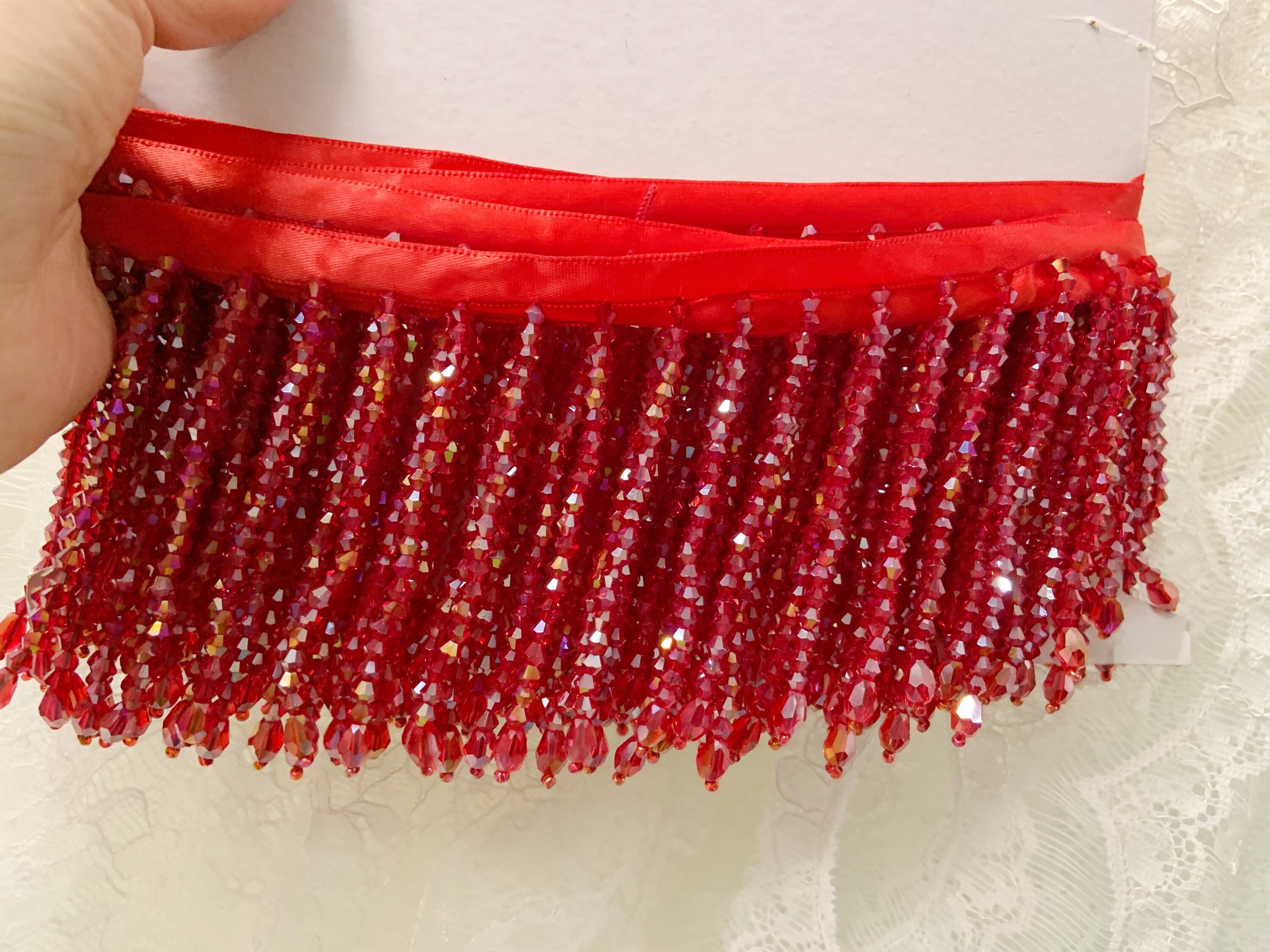 Red Beaded Fringe