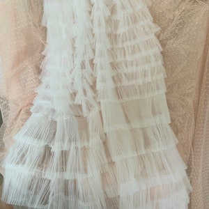 Off White Ruffled Fabric for Bridal Dress - Etsy