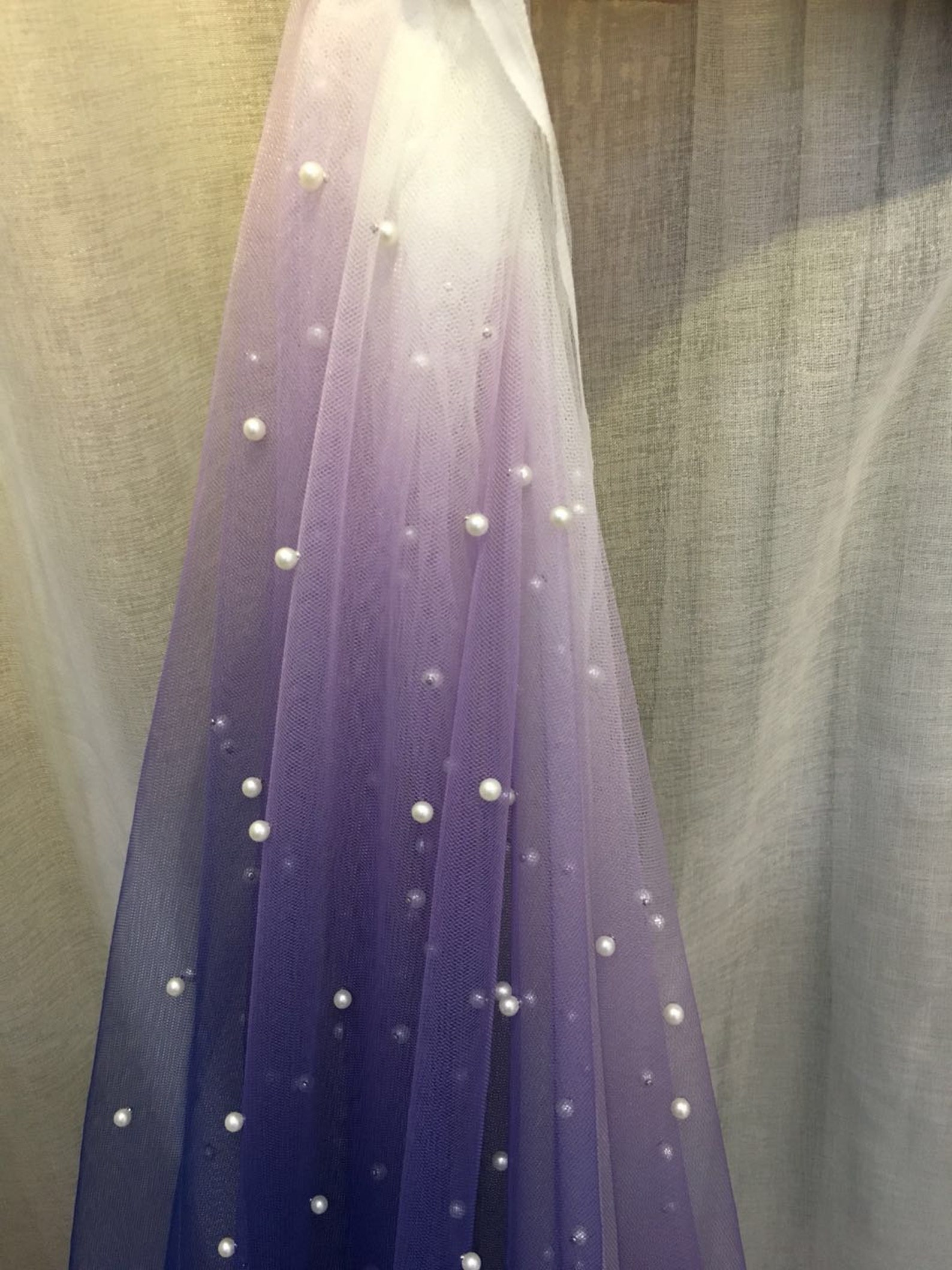 Pearls bead tulle fabric mesh fabric with with Gradient | Etsy