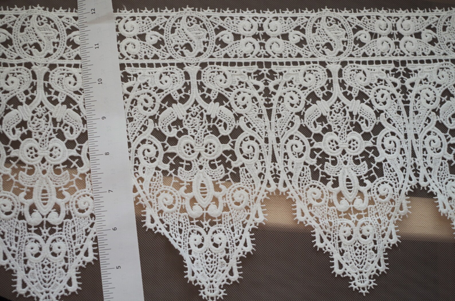 Delicate Guipure Lace Trim With Vintage Floral Pattern off | Etsy