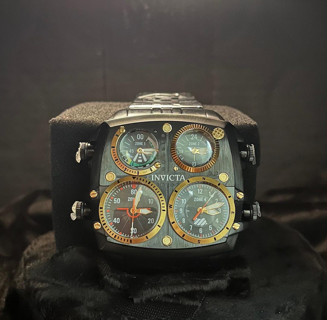 Invicta Aviator Zulu Time Men's Watch - 50mm Pilot Chronograph, Black ...
