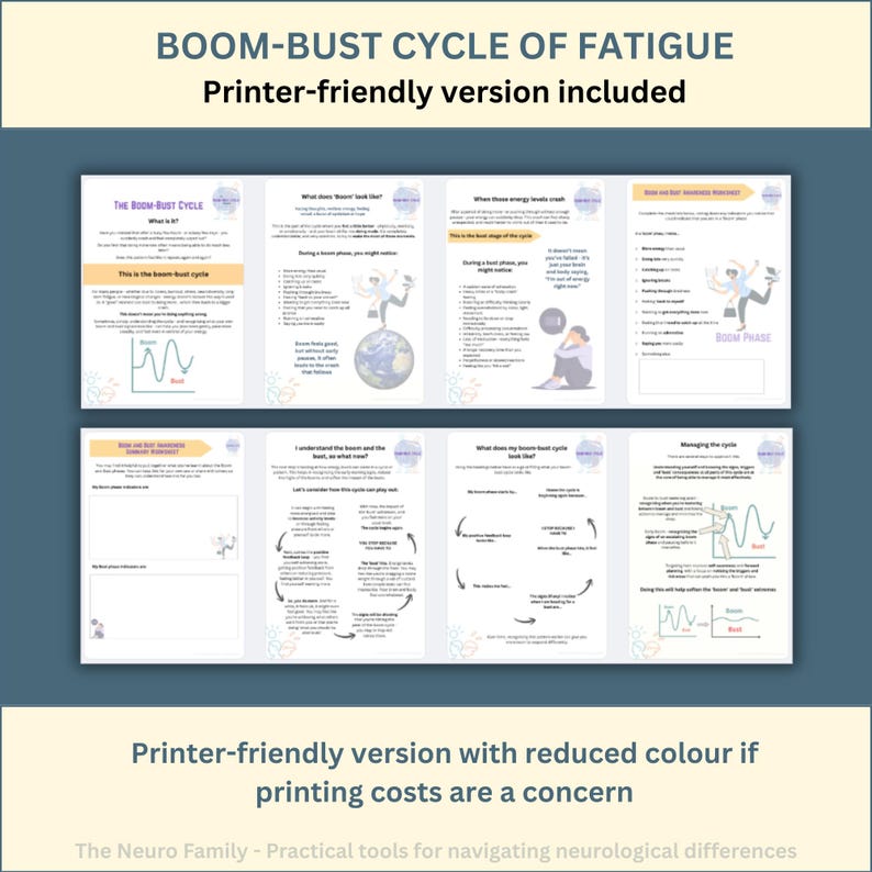 Boom-bust Cycle of Fatigue PDF - Editable Worksheets for Energy ...