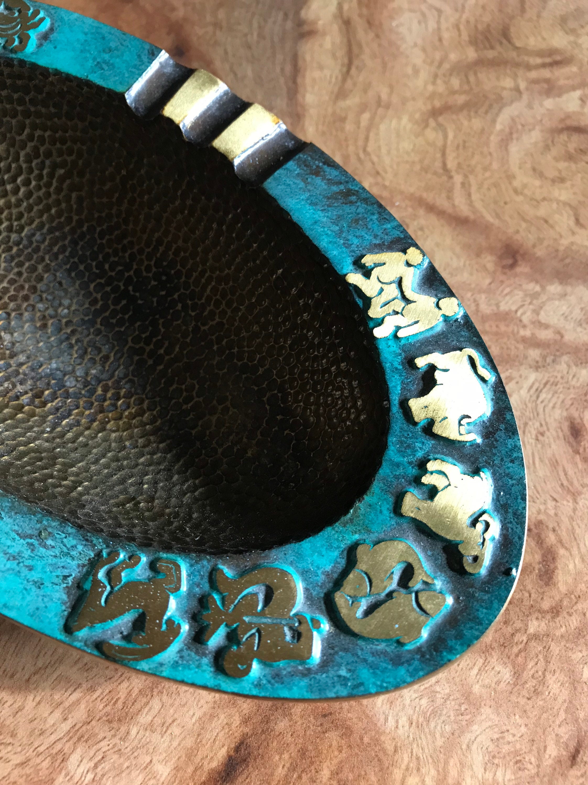 MCM Rare Brass Signed Oppenheim Signs of the Zodiac Ashtray | Etsy