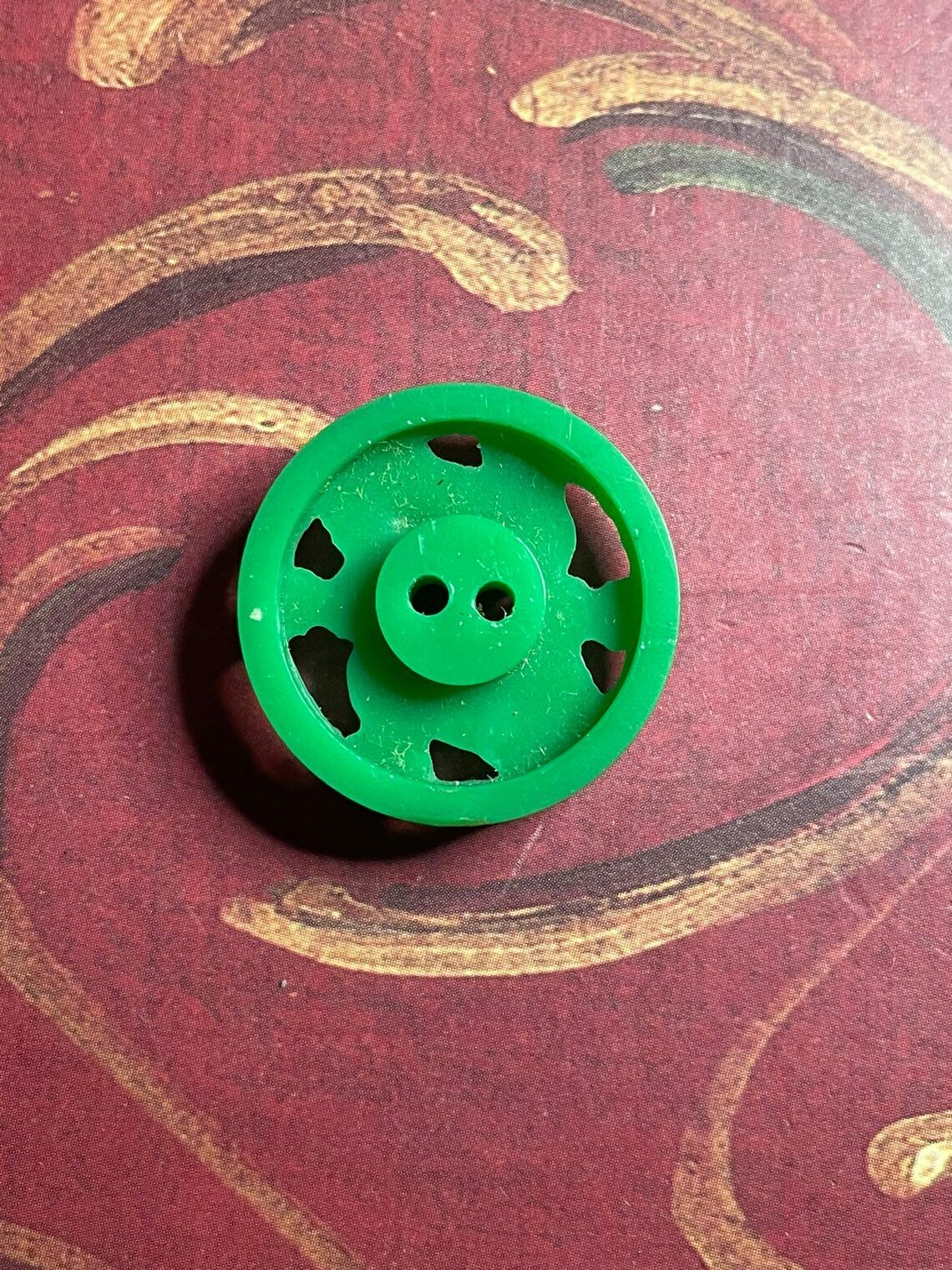Vintage - Beautiful Pierced Swan Green Button - 7/8 In - Etsy