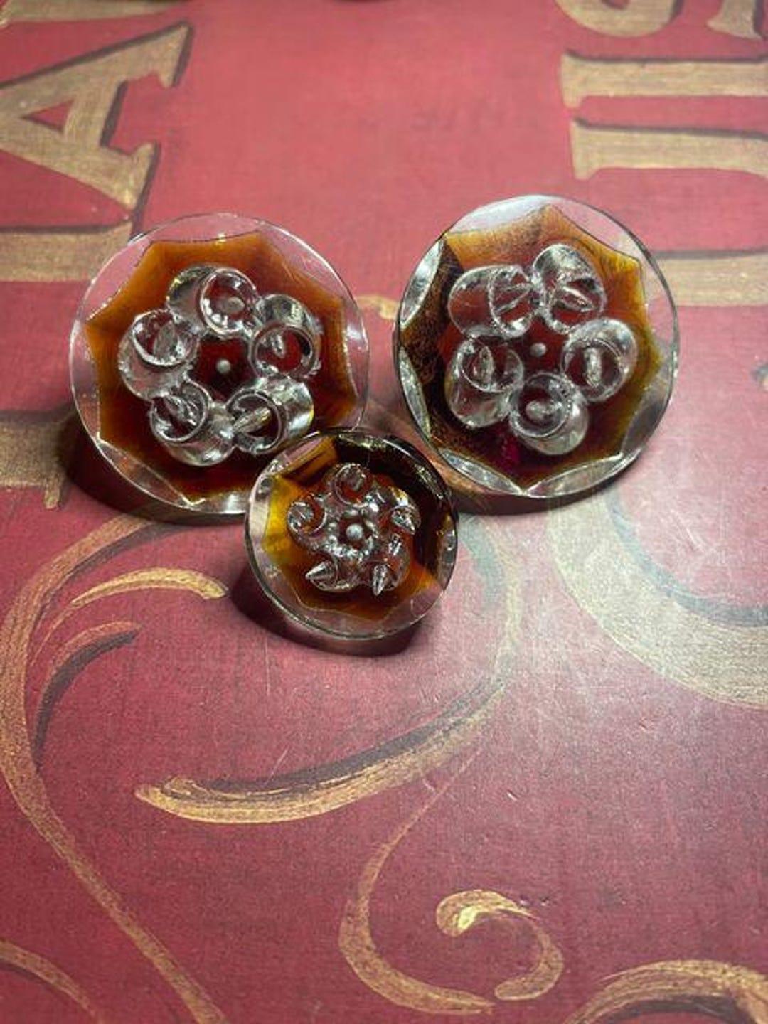 Vintage Buttons Gorgeous Lucite Buttons Set of 3 - Etsy