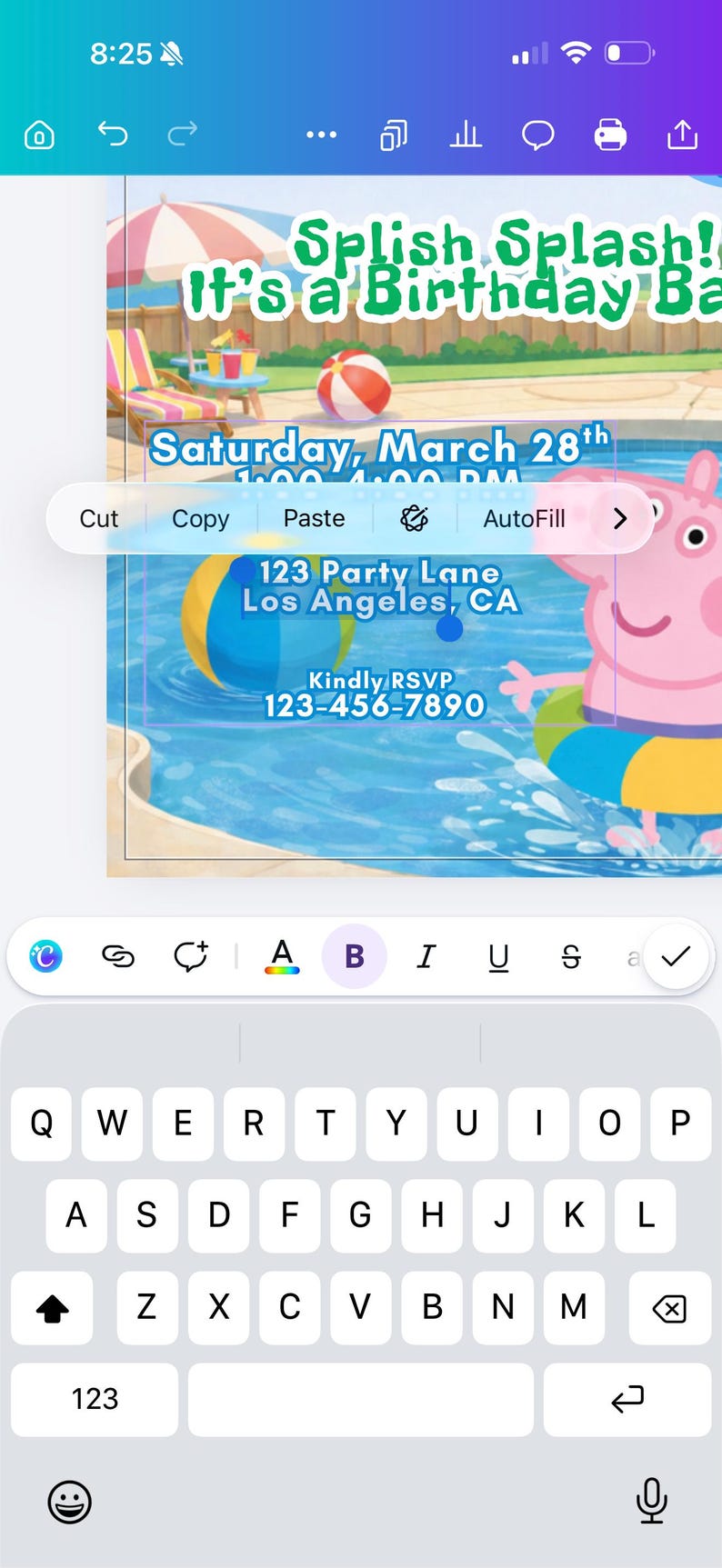 Toddler Pool Party Invitation, Pig Theme (digital Download) - Etsy UK