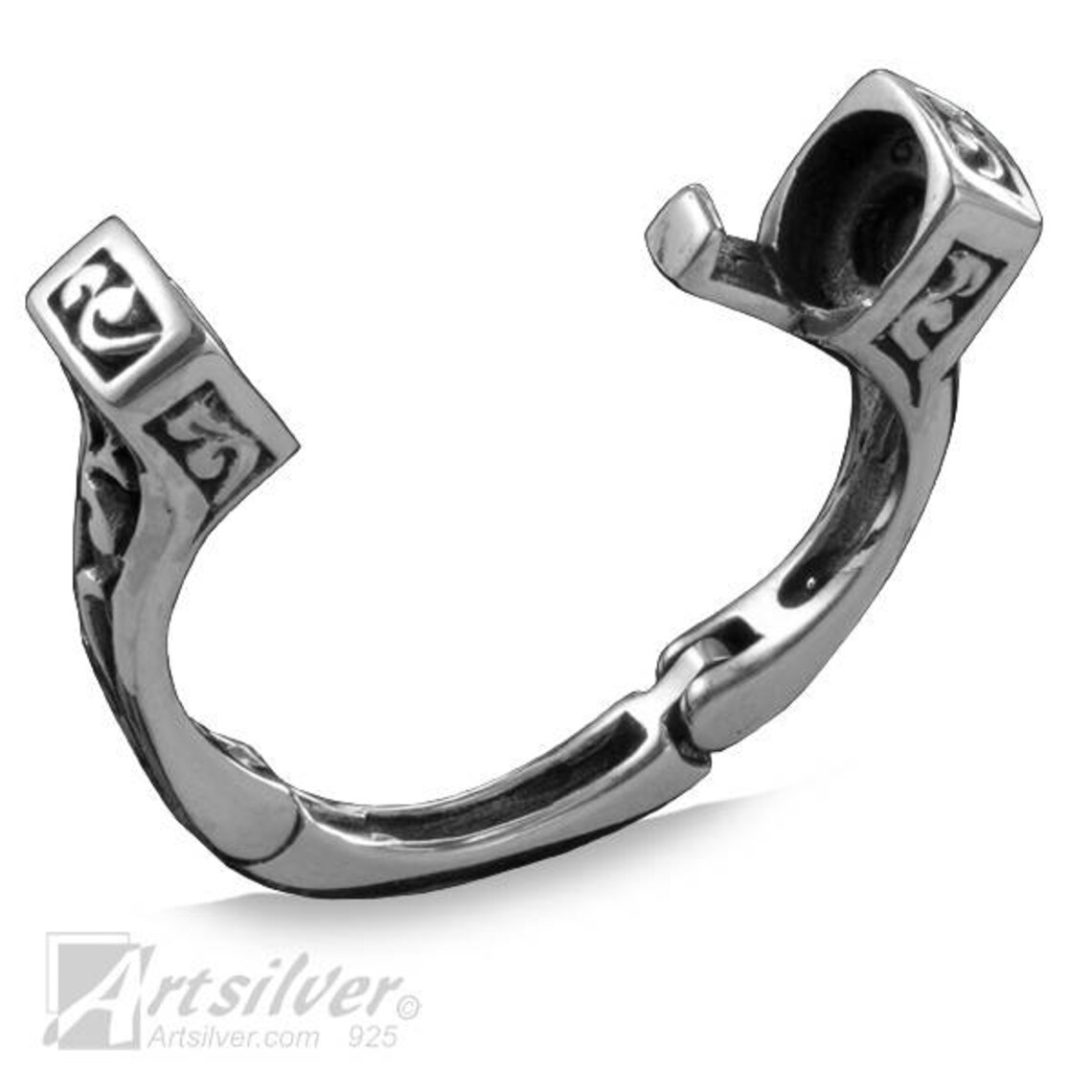 Arthritis Ring Sterling Silver Lady's Hinged Ring Detailed | Etsy