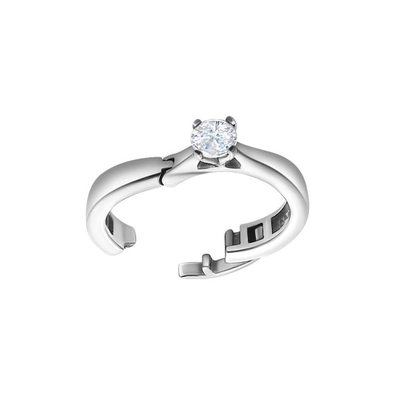 Hinged Solitaire Engagement Ring | Arthritis Rings | Hinged Ring for ...