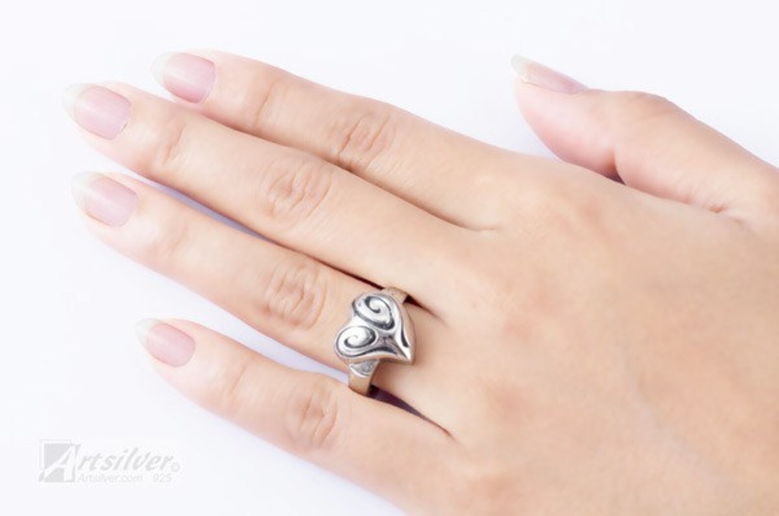Unique Heart Shaped Arthritis Ring With Curl Pattern - Etsy