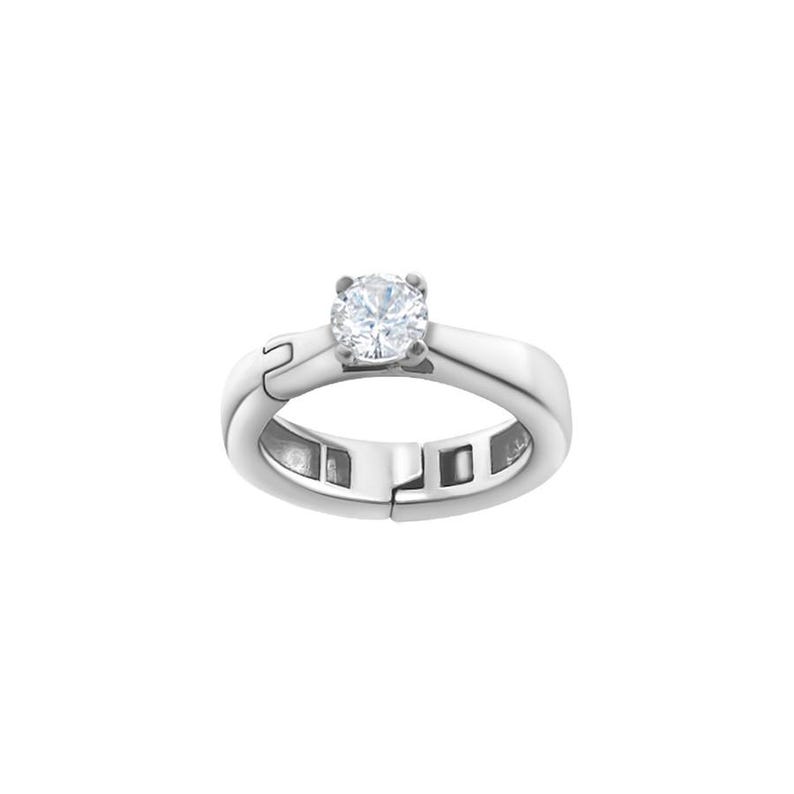 Hinged Solitaire Engagement Ring | Arthritis Rings | Hinged Ring for ...