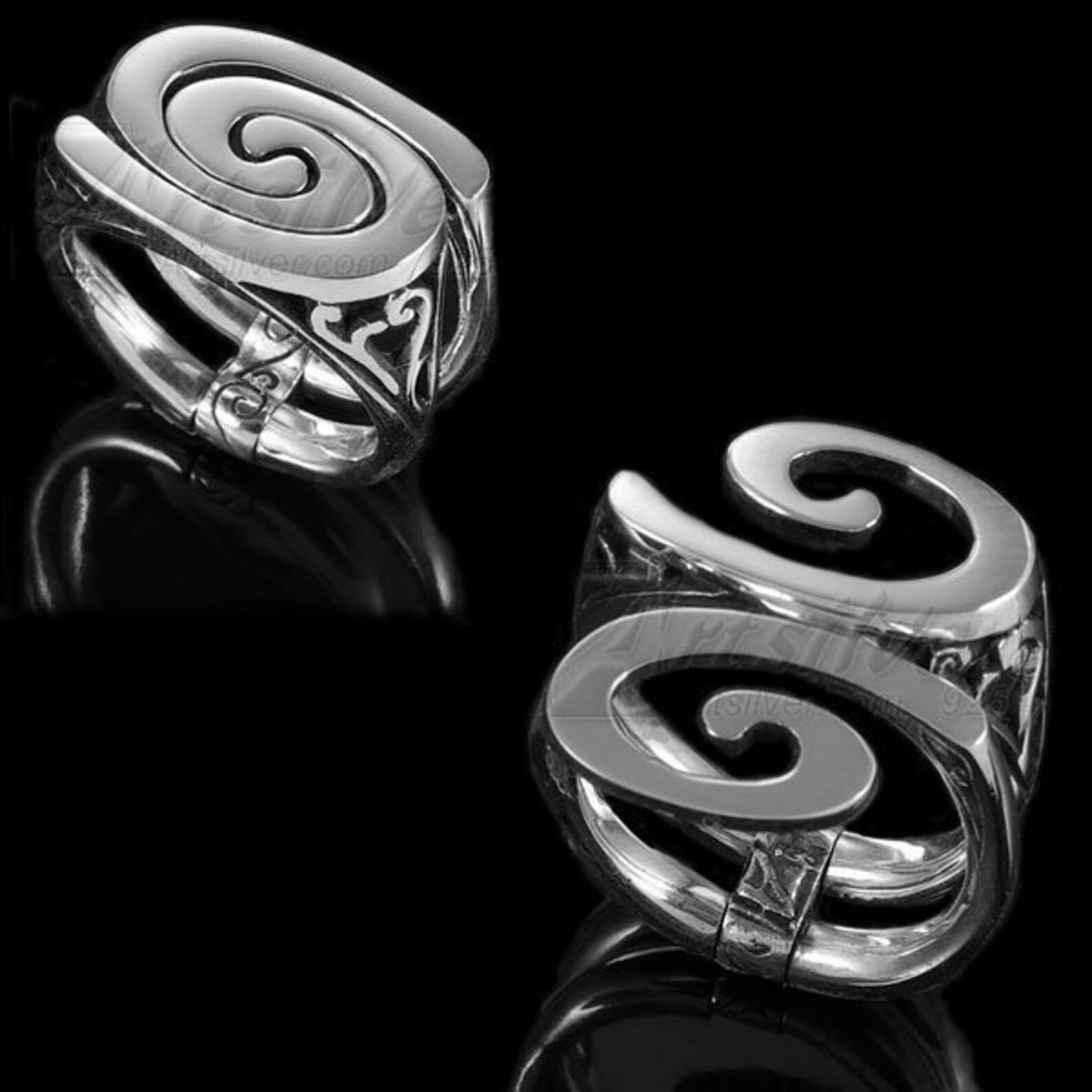 Transformable Sterling Silver Ring Multiform Swirl Interlocking ...
