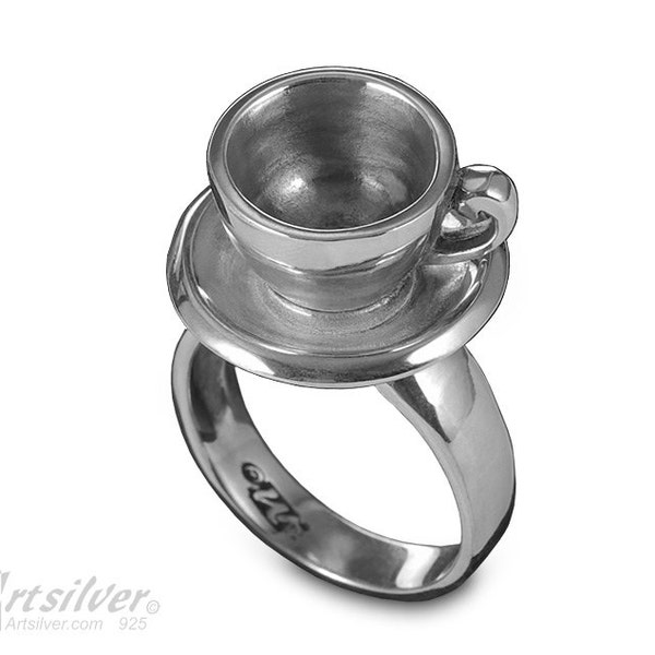 Tea Cup Ring - Etsy