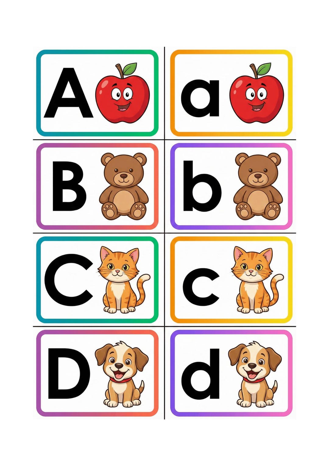 Alphabet Match Memory Game for Kids - Etsy