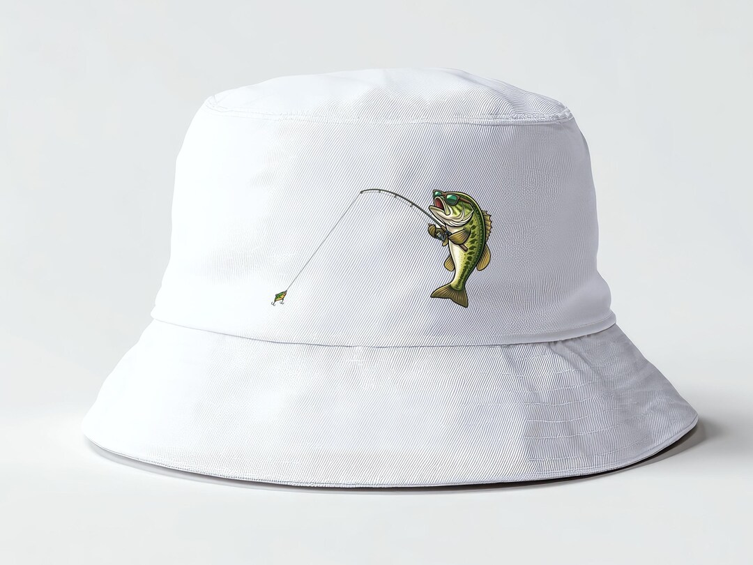 Bass Fishing Buckethat | Funny Fish Hat - Etsy