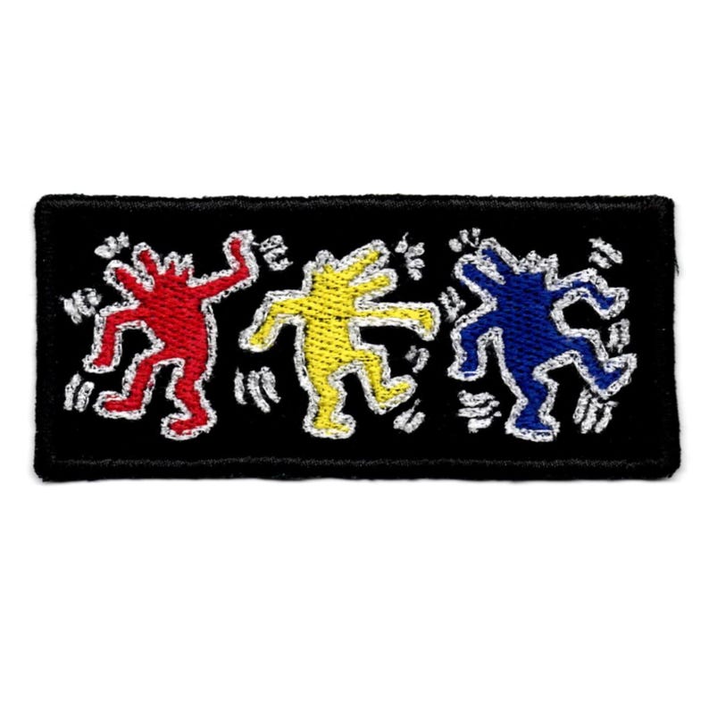 Keith Haring Dogs Inspired Iron-on Patch Pop Art Embroidered Patch ...