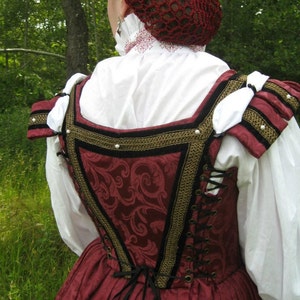 Ladies' Elizabethan Embroidered White Linen Partlet Blouse - Etsy