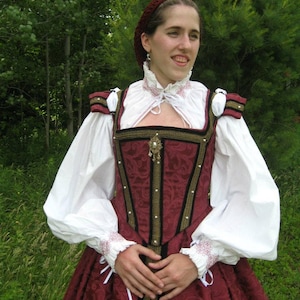 Ladies' Elizabethan Embroidered White Linen Partlet Blouse - Etsy