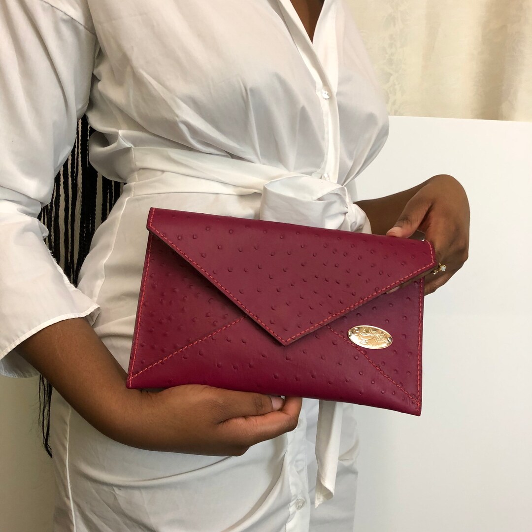 Leather Envelope Clutch, Genuine Leather Clutch, Leather Envelope Bag ...
