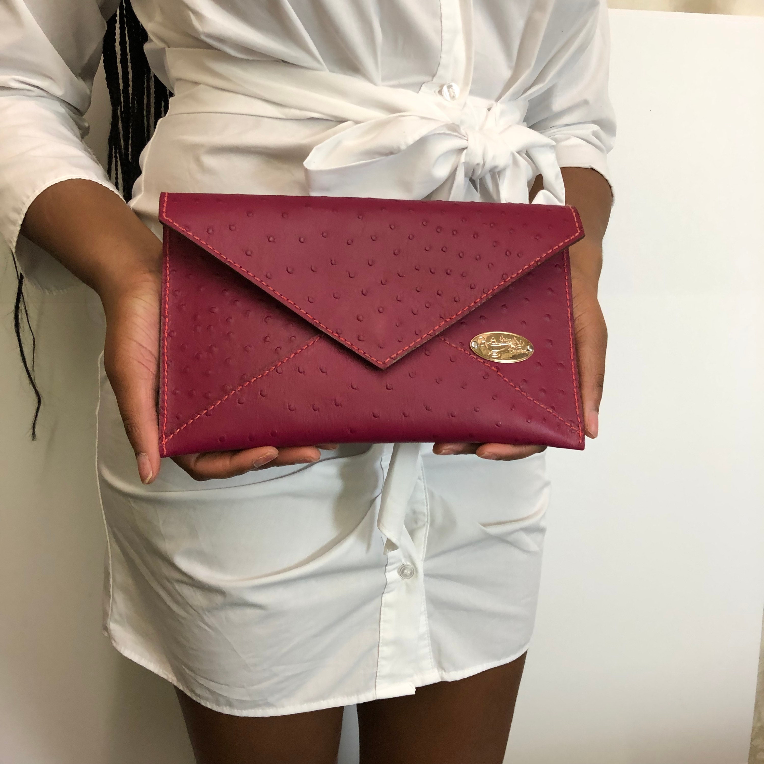 Leather Envelope Clutch, Genuine Leather Clutch, Leather Envelope Bag ...