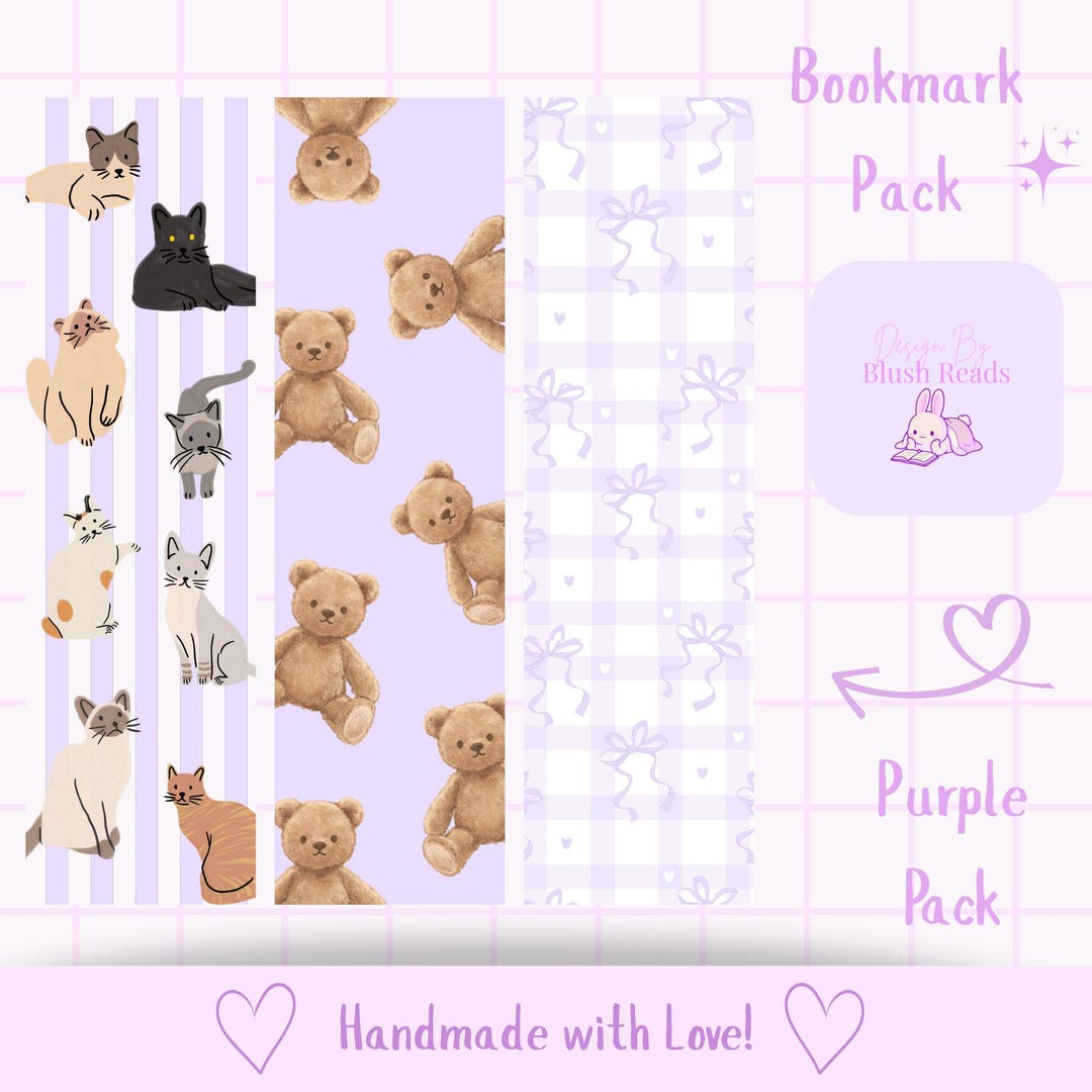 Purple Pack | Bookmarks - Etsy