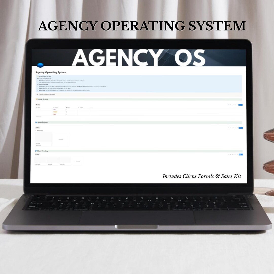 Agency Operating System Notion Template | Client Portal, Project ...