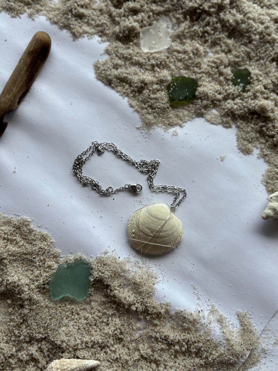 Necklaces Made of Real Clam Shell - Etsy