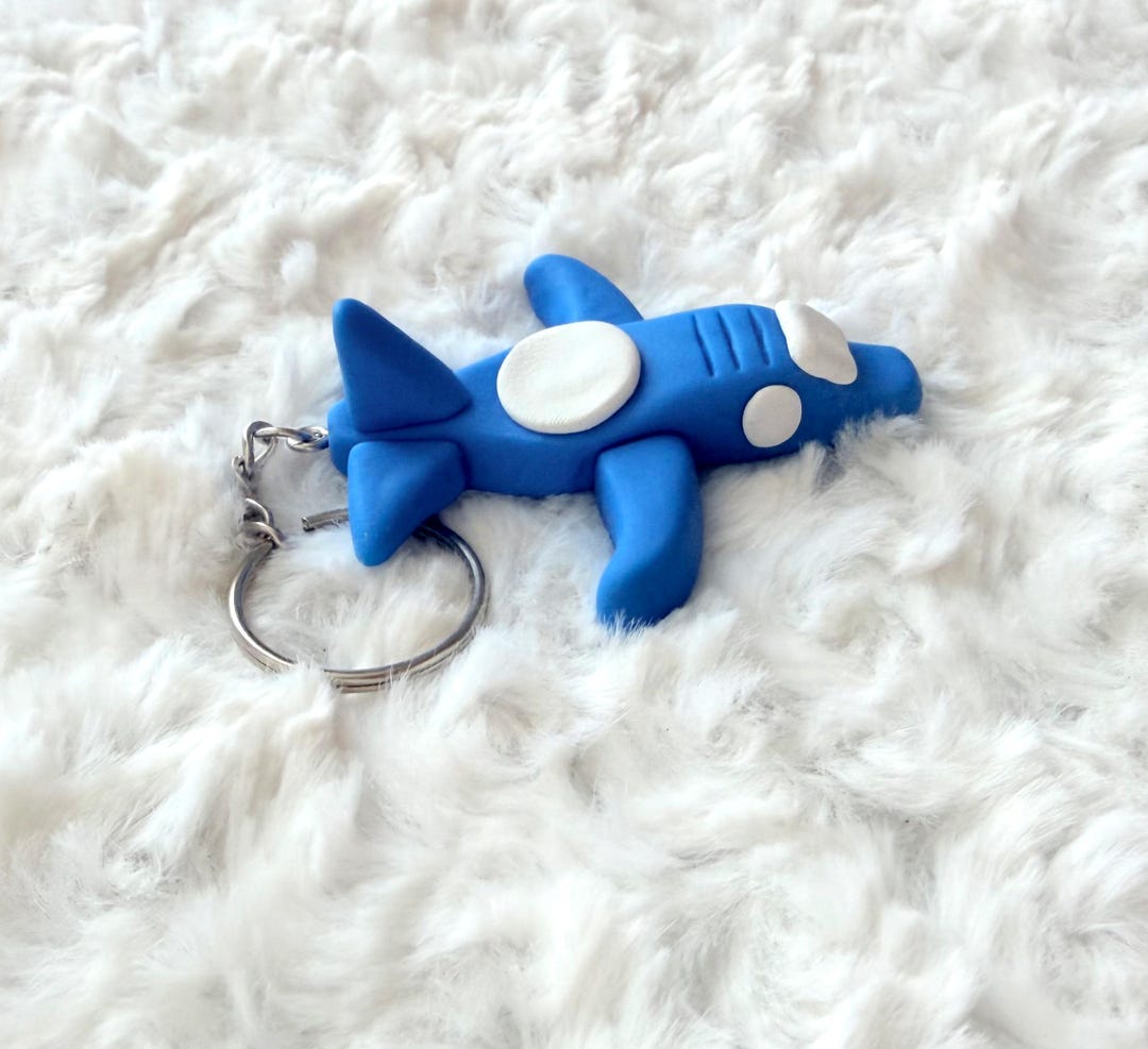 Airplane Worry Stone Keychain - Etsy