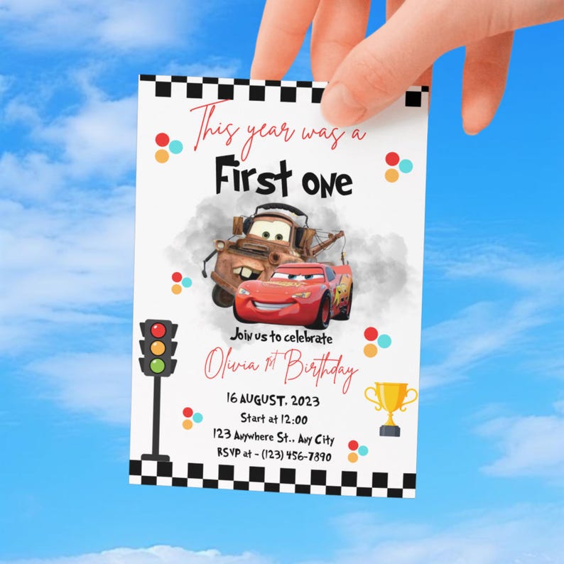 Cars Animated Video Birthday Invitation | Racing Theme | Digital Invite ...