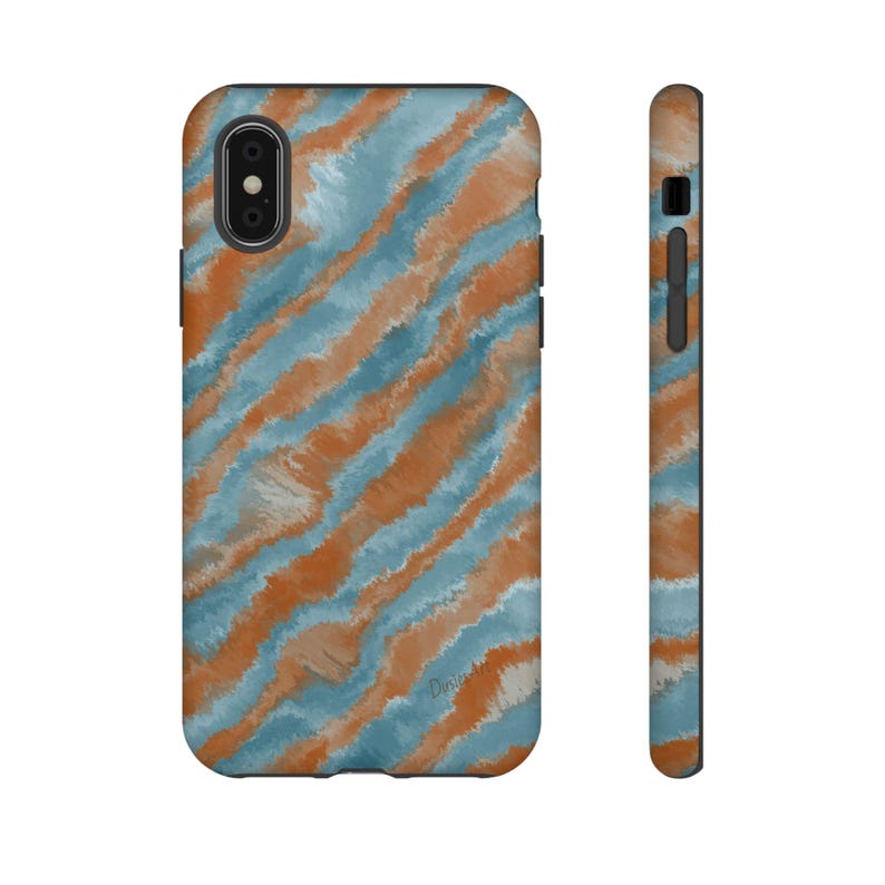 Abstract Blue Orange Marble Tough Case | Phone Protective Cover - Etsy ...