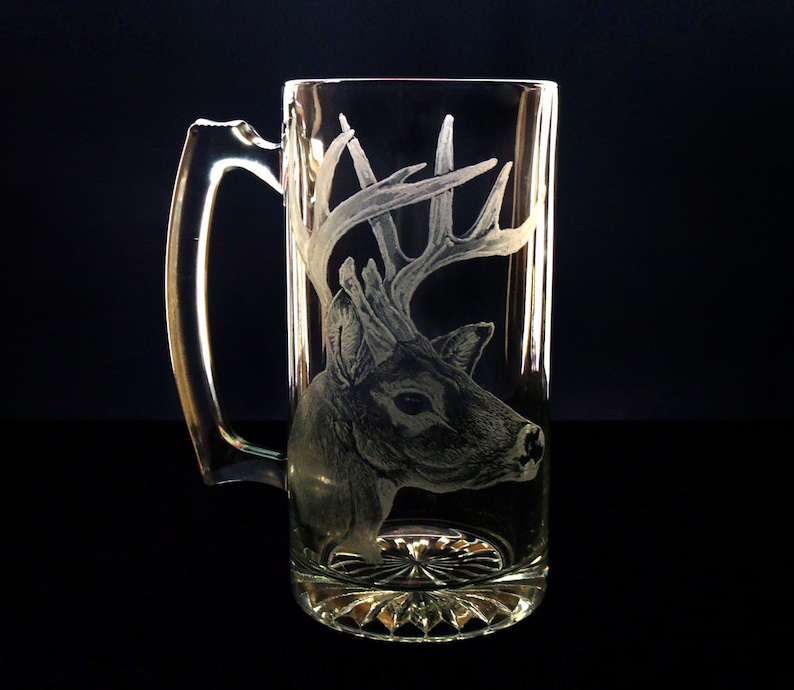 Hand Engraved Deer Mug Set: Rustic Barware Gift - Etsy