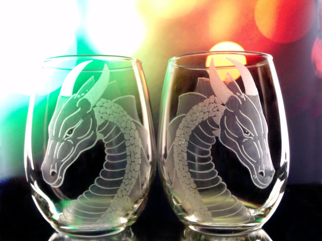 Dragon Wine Glasses Wine Glass Set Wine Lovers Gift Dragon Wine Glass ...