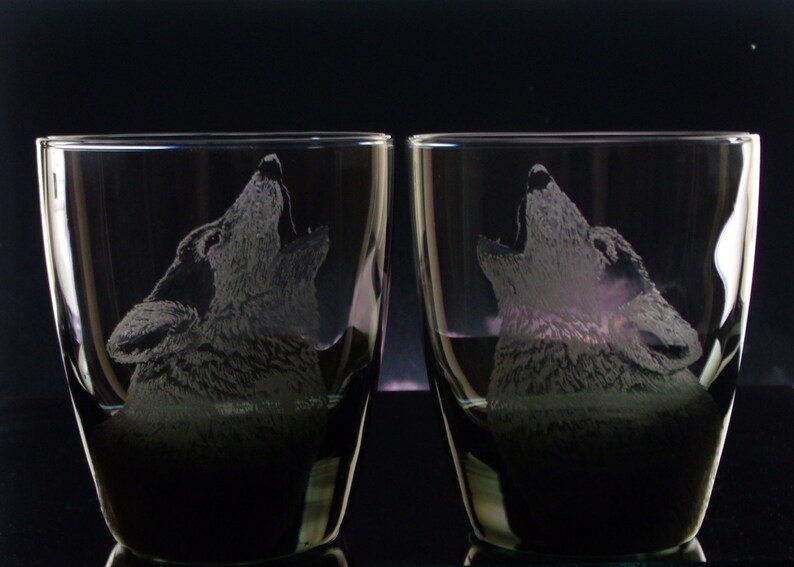 Wolf Glass Set , Whiskey Scotch Bar Set Barware Man Cave Groomsmen - Etsy
