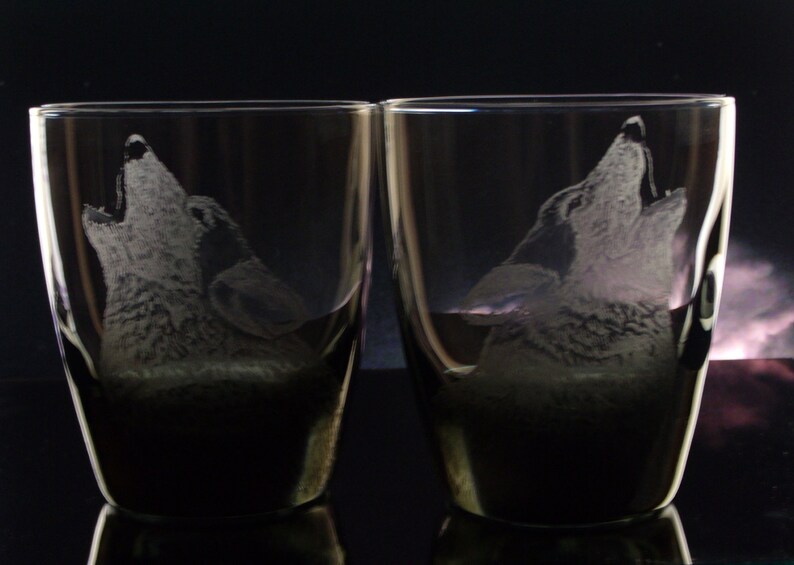 Wolf Glass Set , Whiskey Scotch Bar Set Barware Man Cave Groomsmen - Etsy