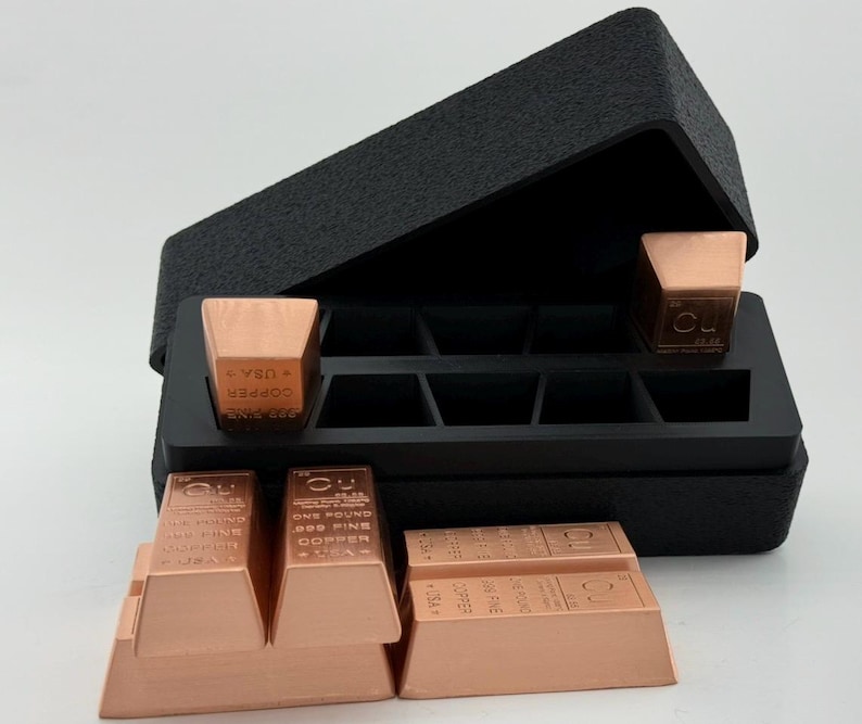 Copper Ingot Storage Box – Holds 10 Trapezoid 1lb Bullion Bars - Etsy