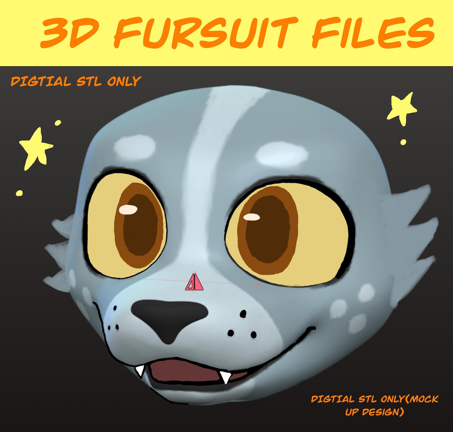 3D Fursuit Head 3D Print Files // Dog, Cat, or Dragon - Etsy