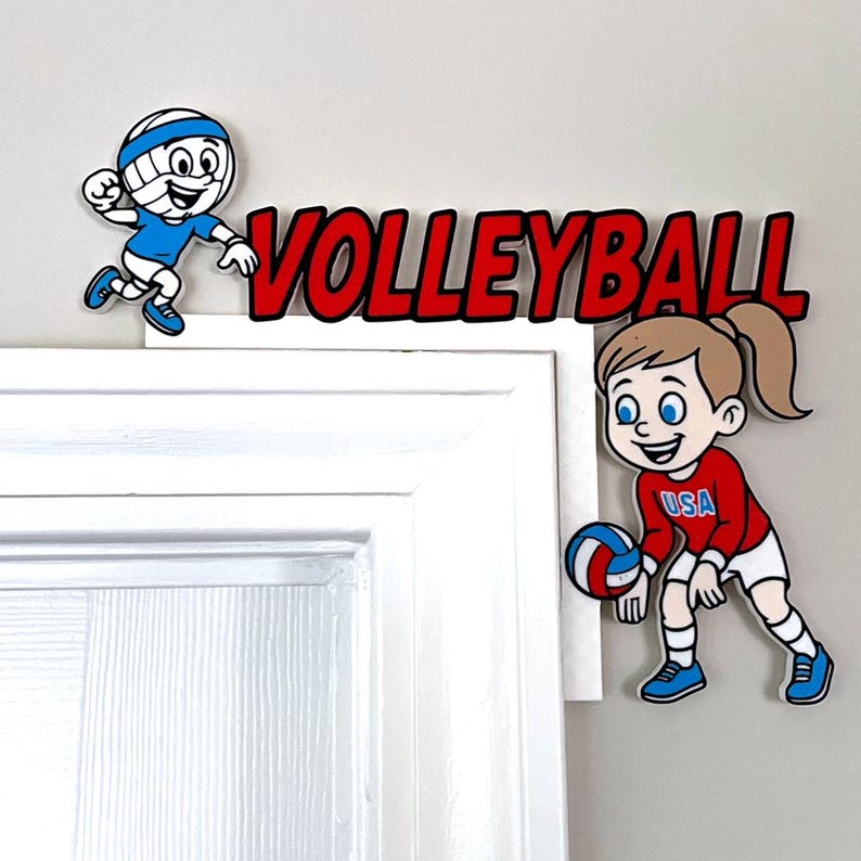 Volleyball Door Corner • STL + 3MF Files • Kids Sports Room Decor ...