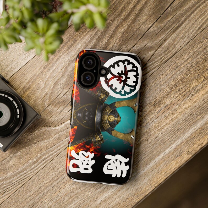 Samurai Helmet Phone Case | Japanese Crest, Kanji of Samurai Kabuto ...