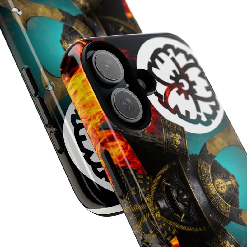 Samurai Helmet Phone Case | Japanese Crest, Kanji of Samurai Kabuto ...