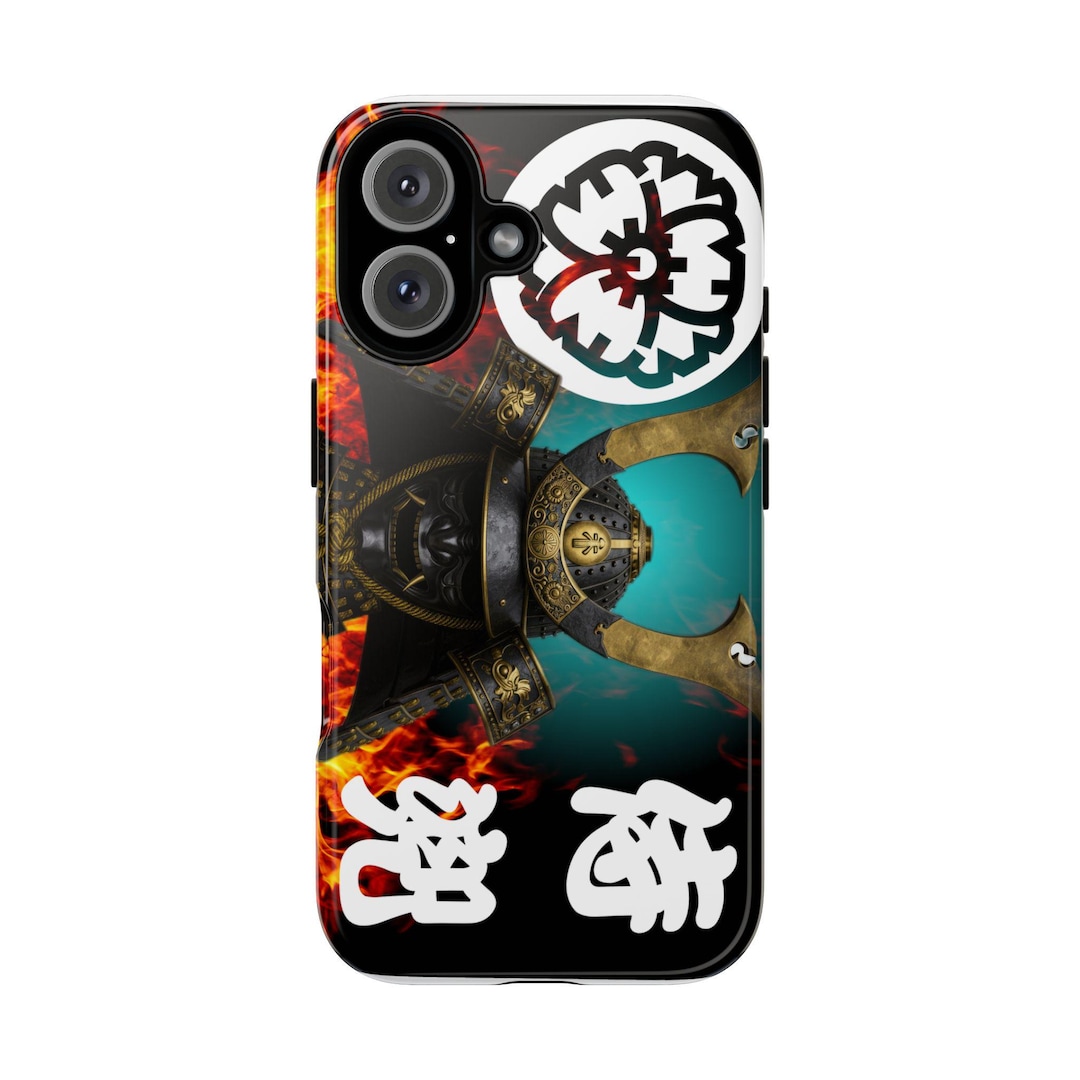 Samurai Helmet Phone Case | Japanese Crest, Kanji of Samurai Kabuto ...