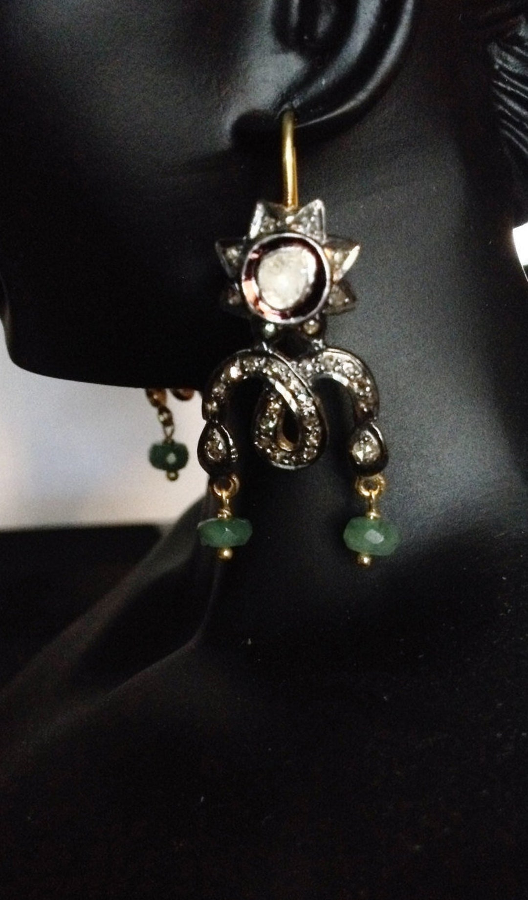 Victorian Revival Gothic Infinity Style Old Mine Diamond 2ct Earth ...