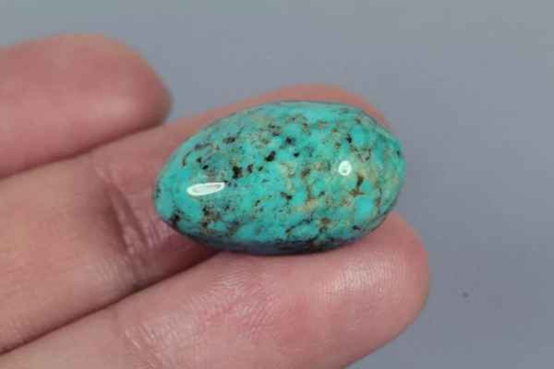 Rare Blue Eagle Mine 16ct Blue Green Turquoise Cab Pre 1970s Natural ...
