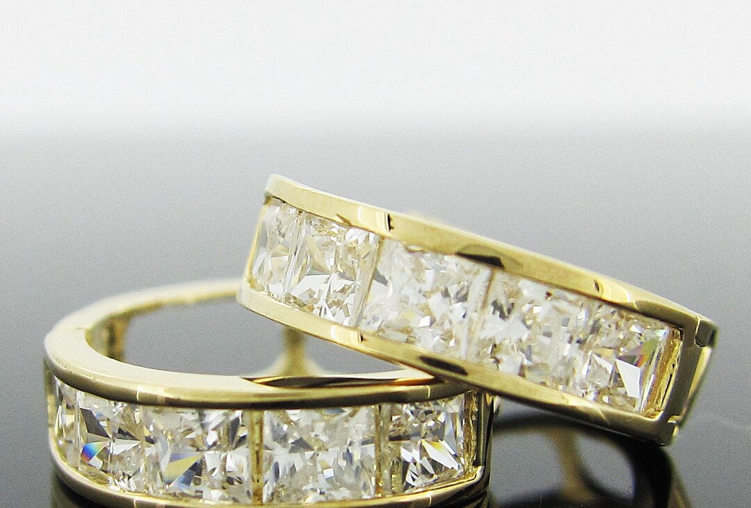 Sale Stunning Sparkle Small Midi Delicate Minimalist Princess Cut ...