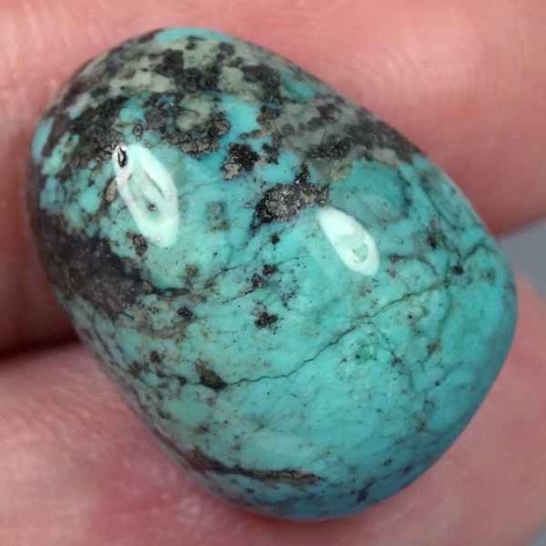 Rare Blue Eagle Mine 17ct Blue Green Turquoise Cab Pre 1970s Natural ...