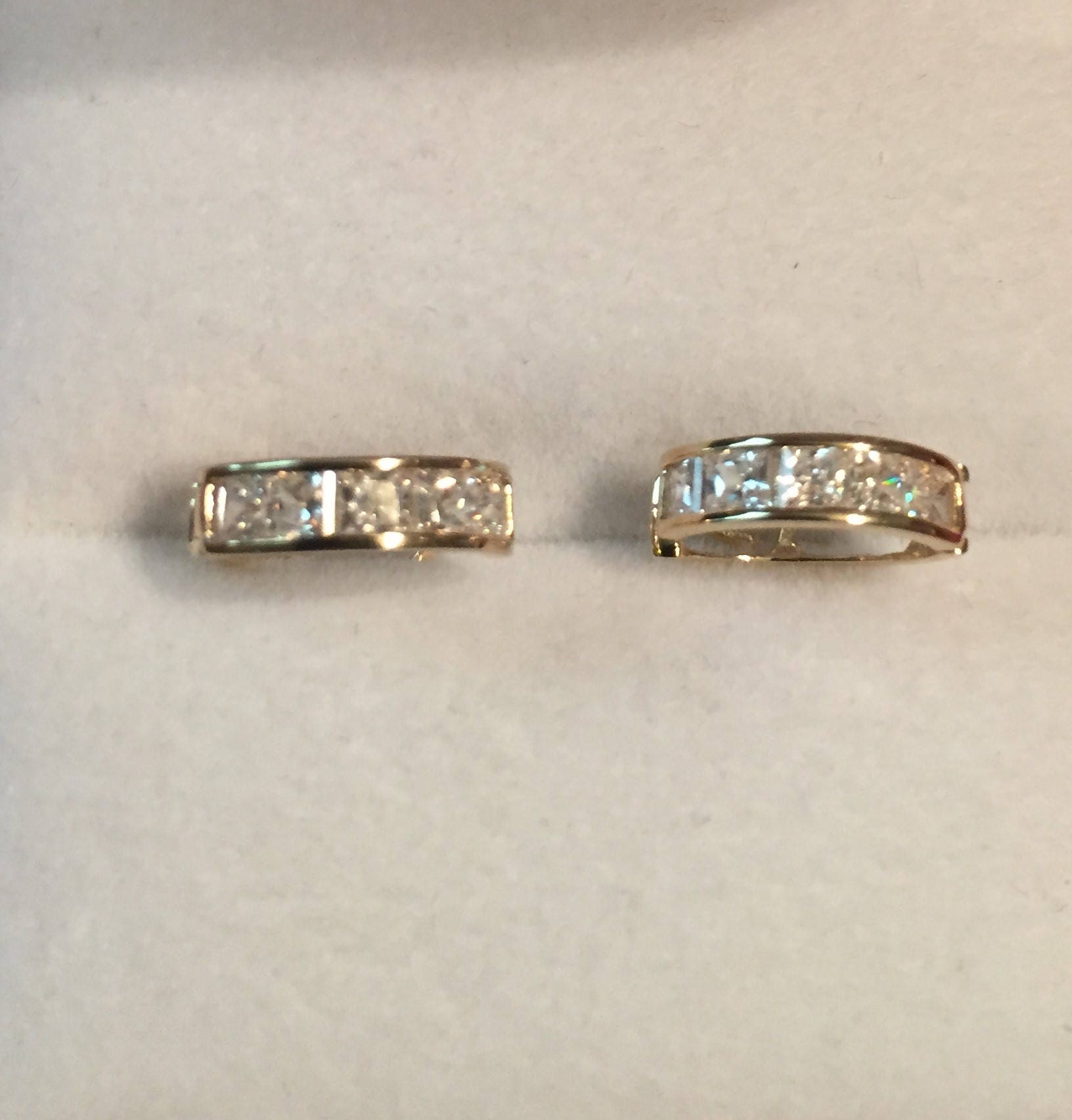 Sale Stunning Sparkle Small Midi Delicate Minimalist Princess Cut ...