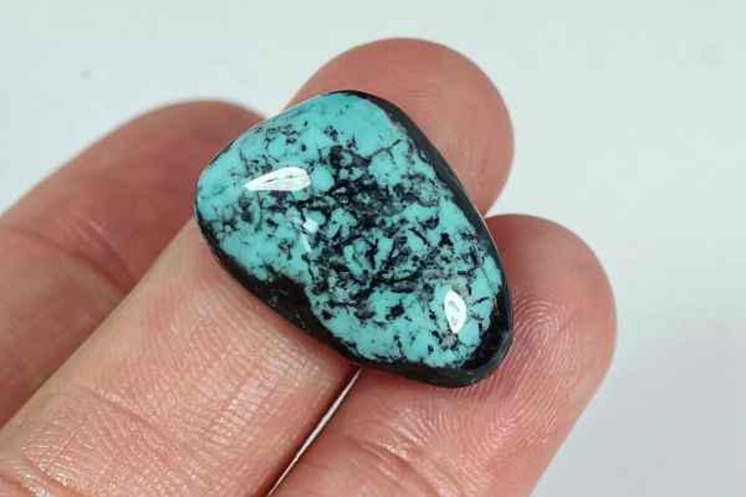 28mm Cab DENDRITIC CANDELARIA Nevada TURQUOISE Mine - Etsy