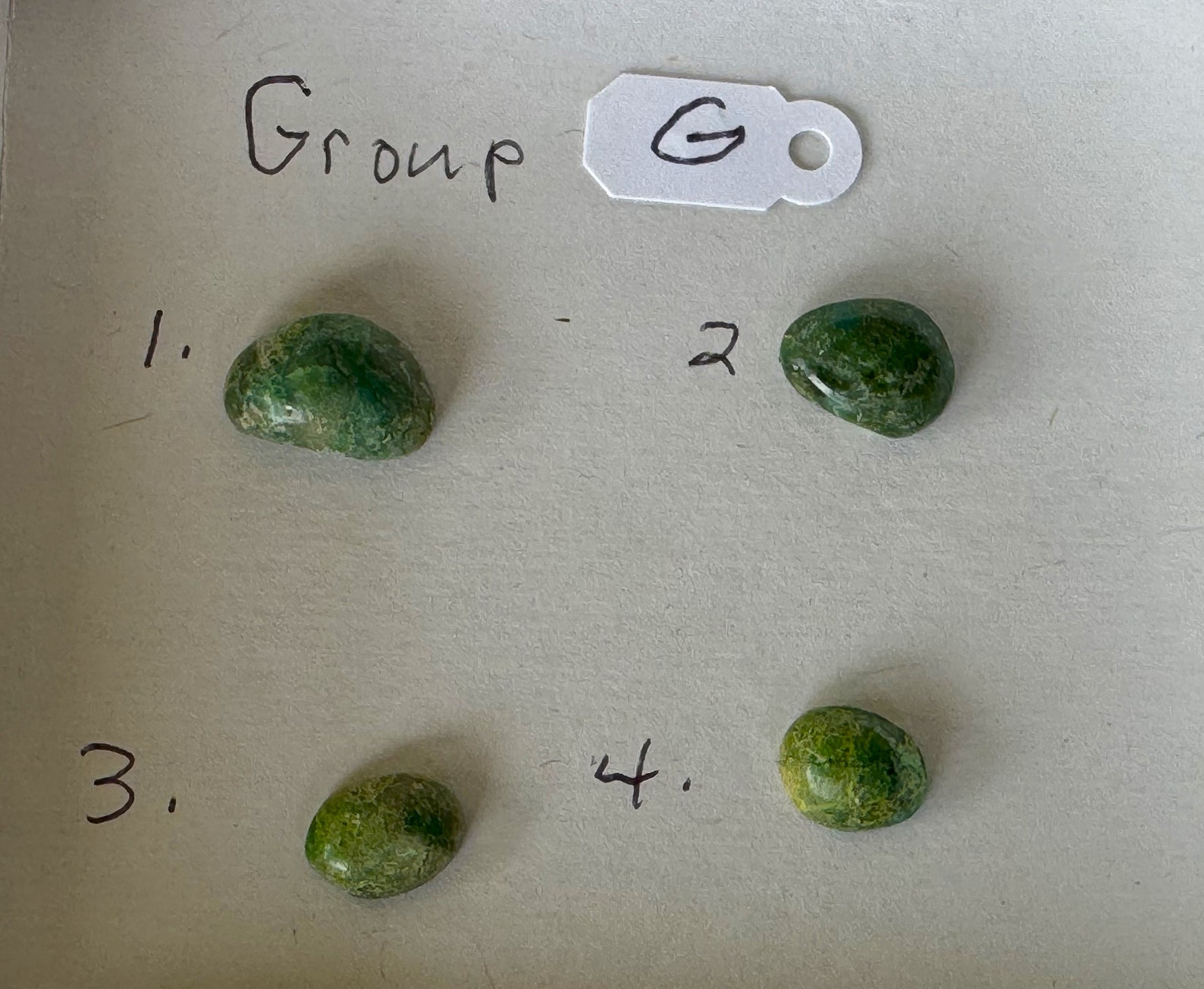 16.85ct 4 Set of Carico Lake Cabs Pre 1970s Natural Nevada Miners Cut ...